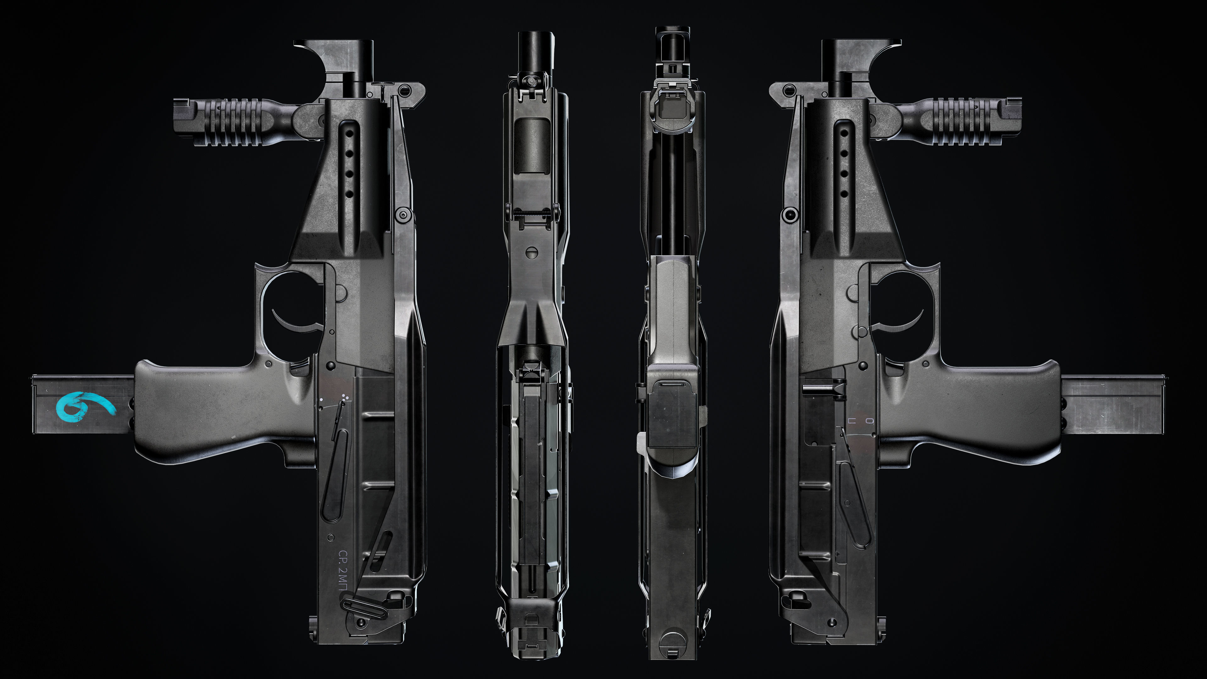 3D model SR 2 veresk submachine gun VR / AR / low-poly | CGTrader