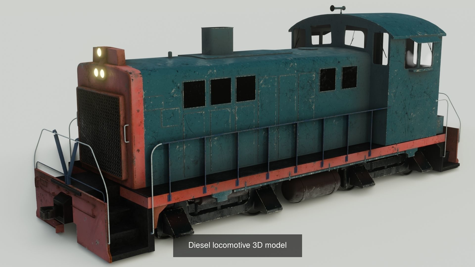 3D Model Collection Two diesel locomotive 3D models VR / AR / low-poly ...