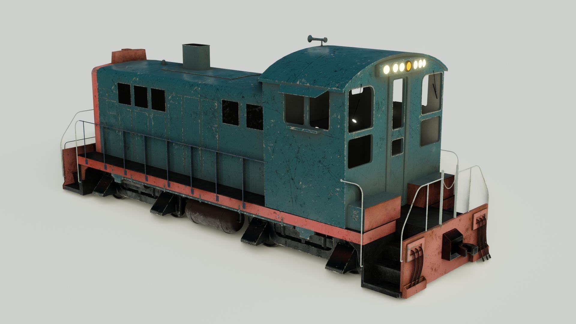 3D Model Collection Two diesel locomotive 3D models VR / AR / low-poly ...