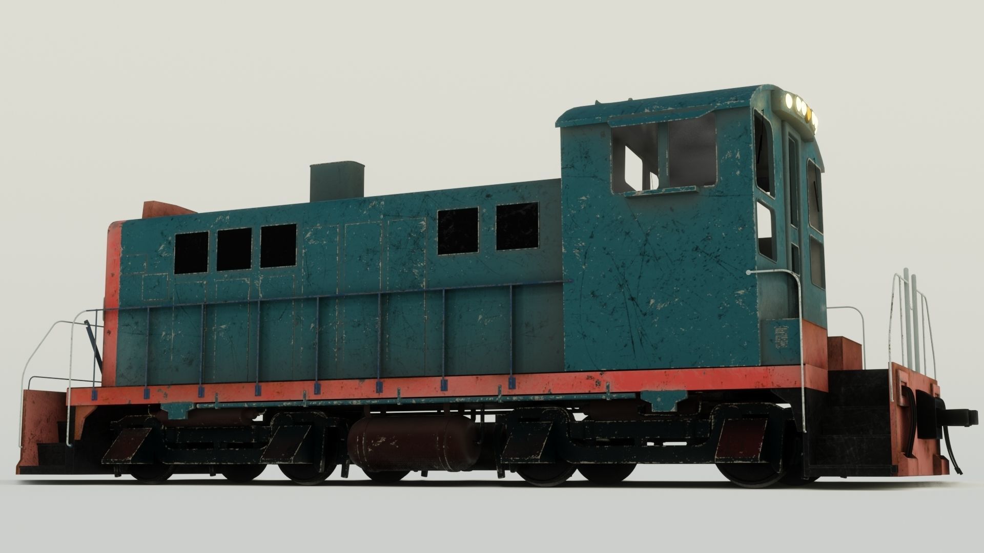 3D Model Collection Two diesel locomotive 3D models VR / AR / low-poly ...