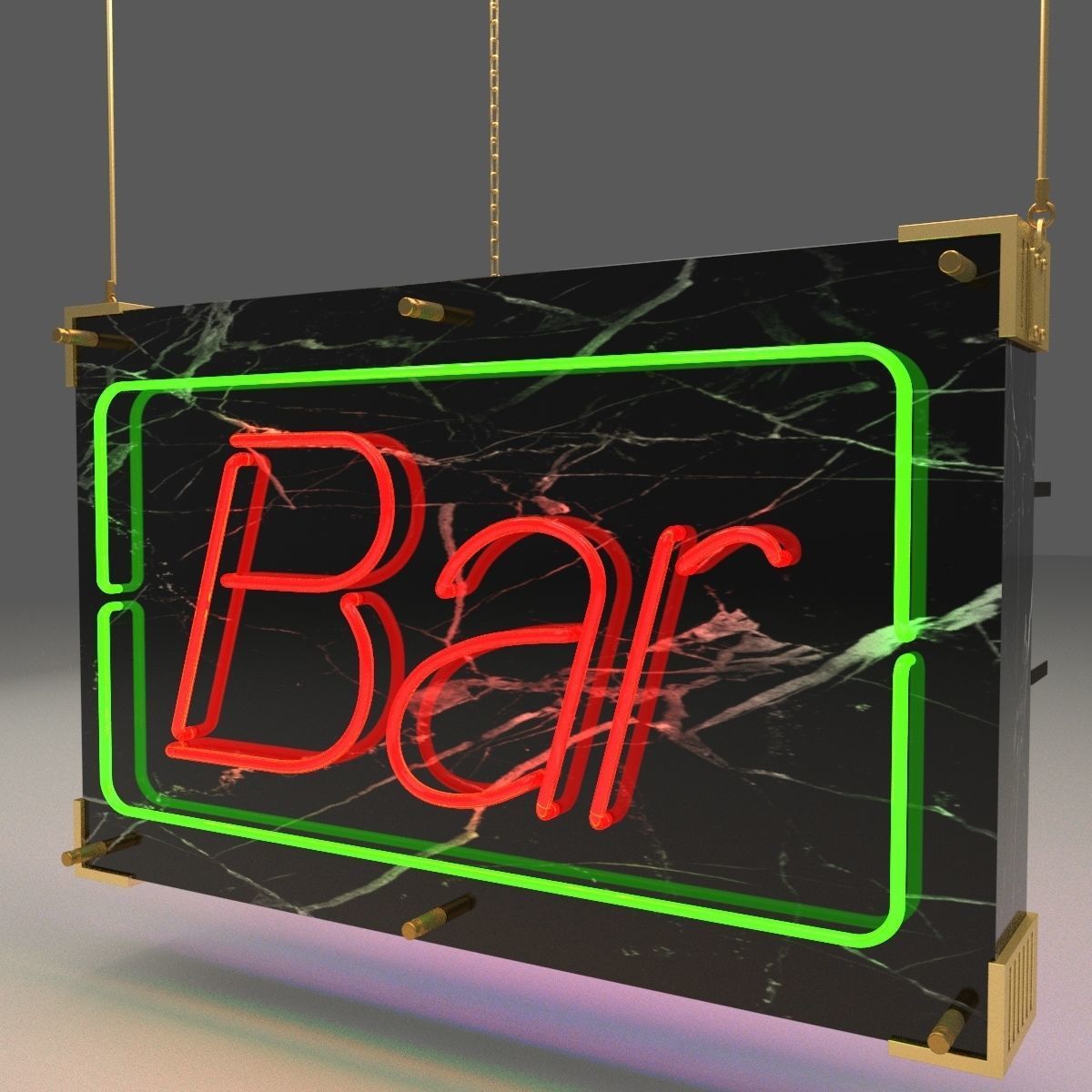 Neon sign 3D model | CGTrader