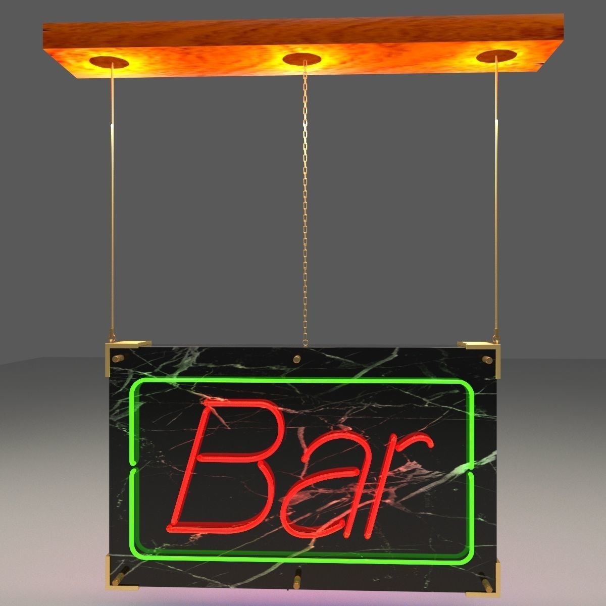 Neon sign 3D model | CGTrader