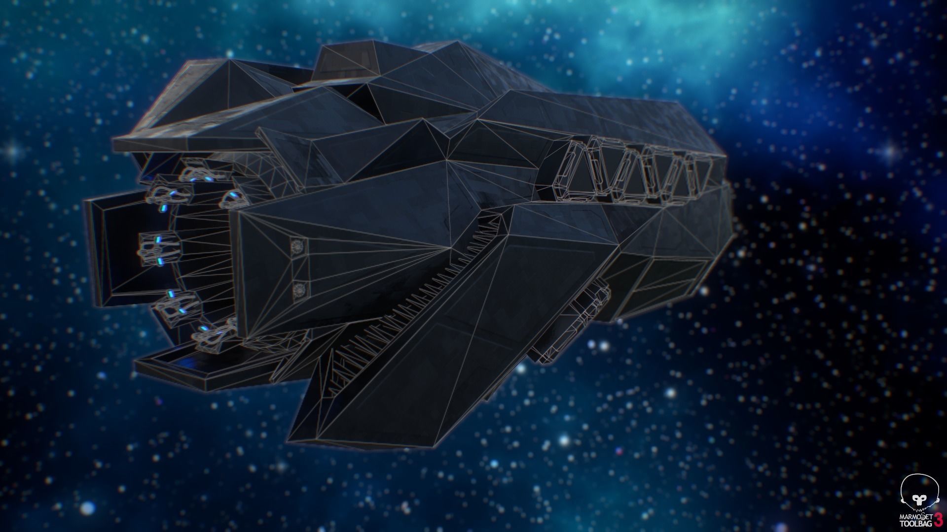 3D model Amun-Ra Class Stealth Ship The Expanse VR / AR / low-poly ...