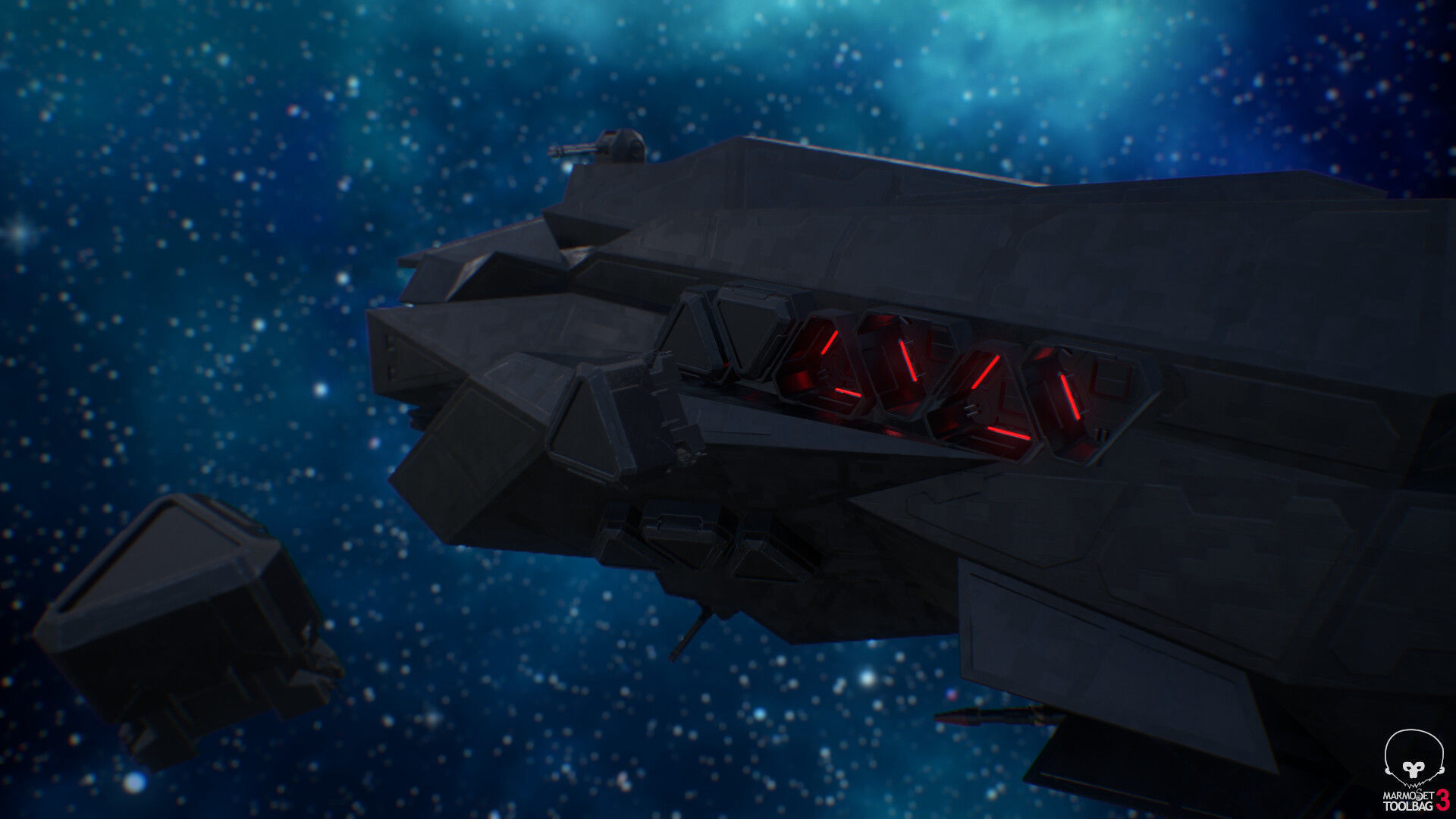 3D model Amun-Ra Class Stealth Ship The Expanse VR / AR / low-poly ...