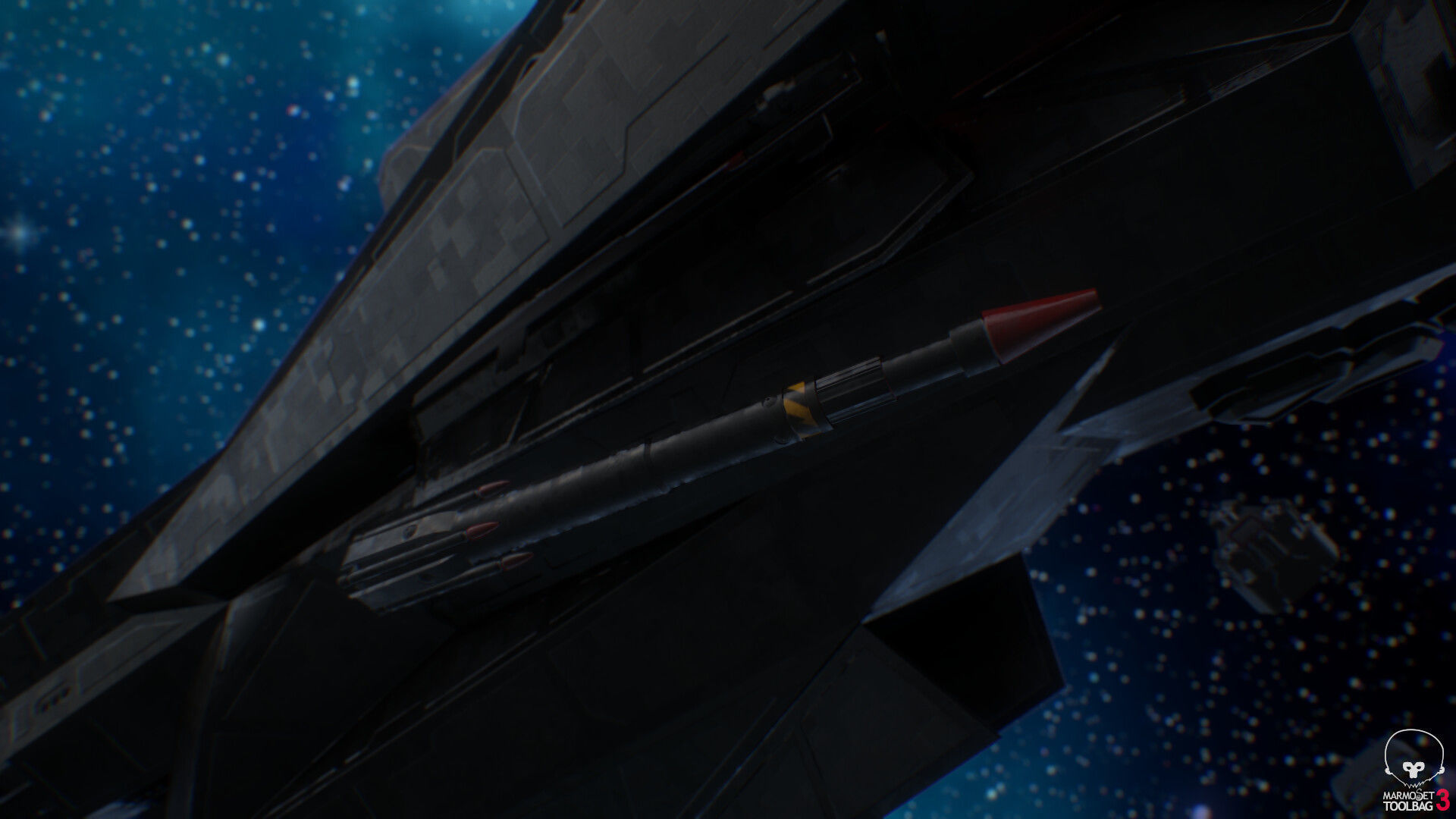 3D model Amun-Ra Class Stealth Ship The Expanse VR / AR / low-poly ...