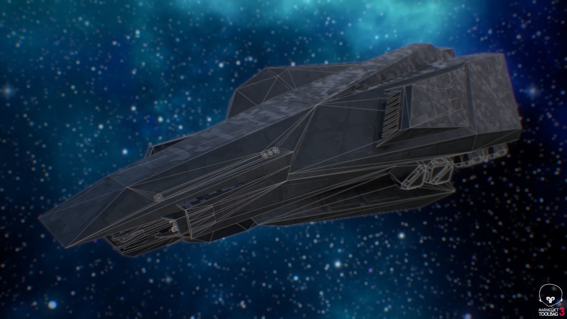 3D model Amun-Ra Class Stealth Ship The Expanse VR / AR / low-poly ...