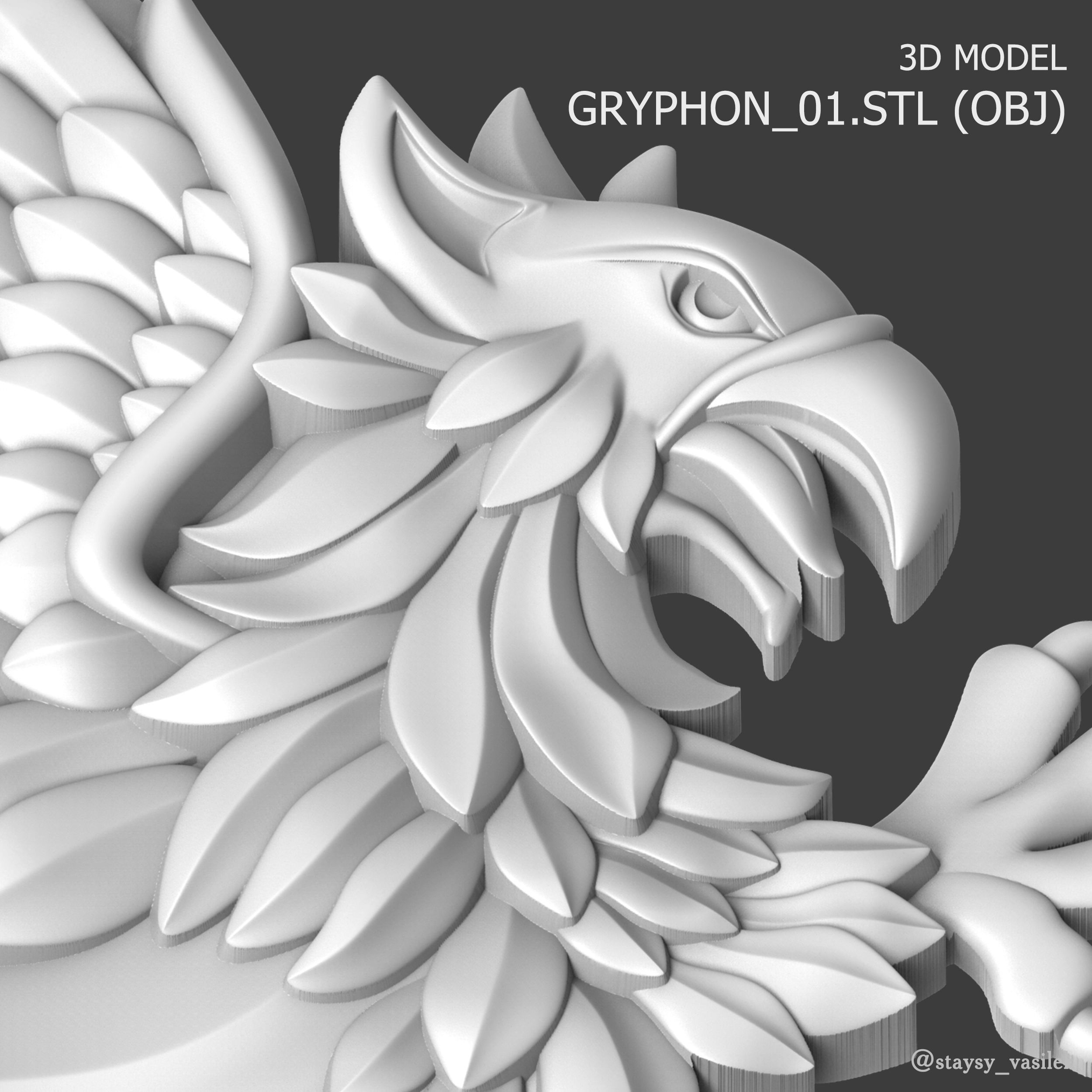 Gryphon cnc 3D model 3D printable | CGTrader
