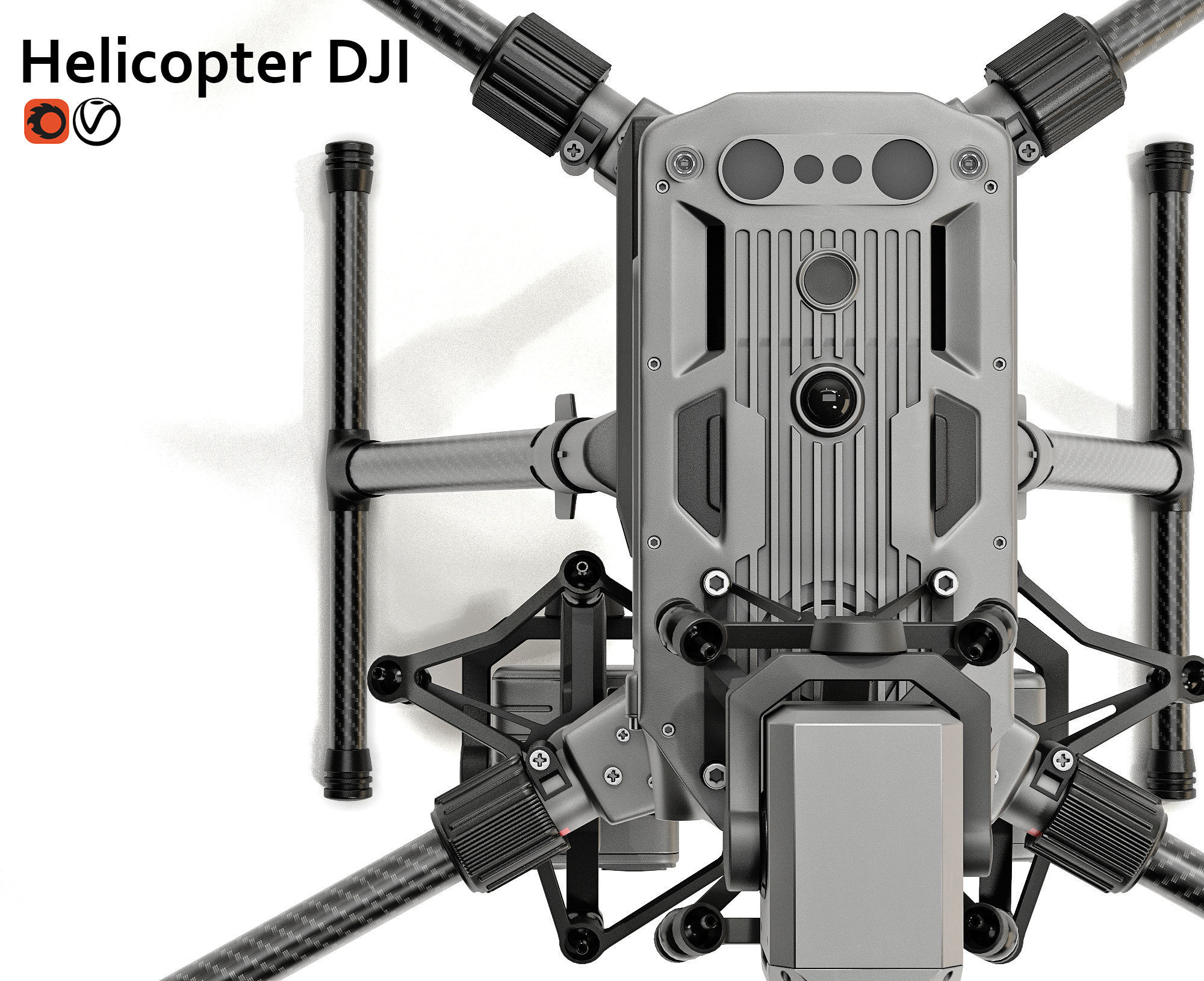 Helicopter DJI Matrice 300 RTK Combo 3D model rigged | CGTrader