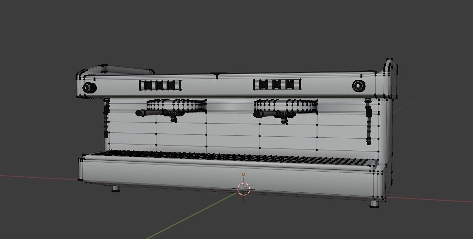 Simple coffee machine PBR game-ready free VR / AR / low-poly 3D model ...