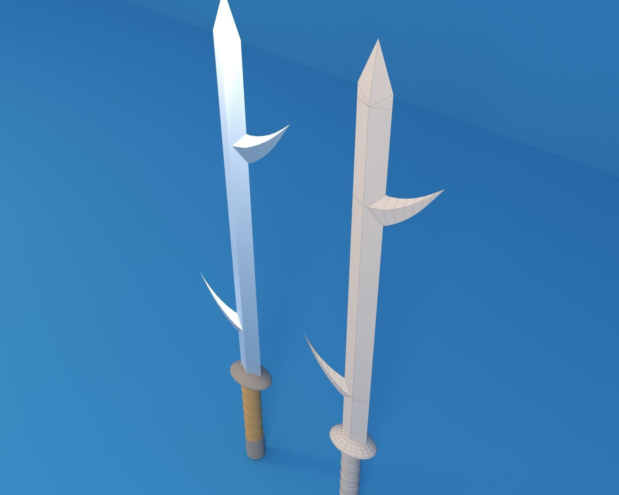 3D model Kiba Sword from anime Naruto - Boruto VR / AR / low-poly ...