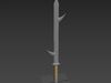 3D model Kiba Sword from anime Naruto - Boruto VR / AR / low-poly ...