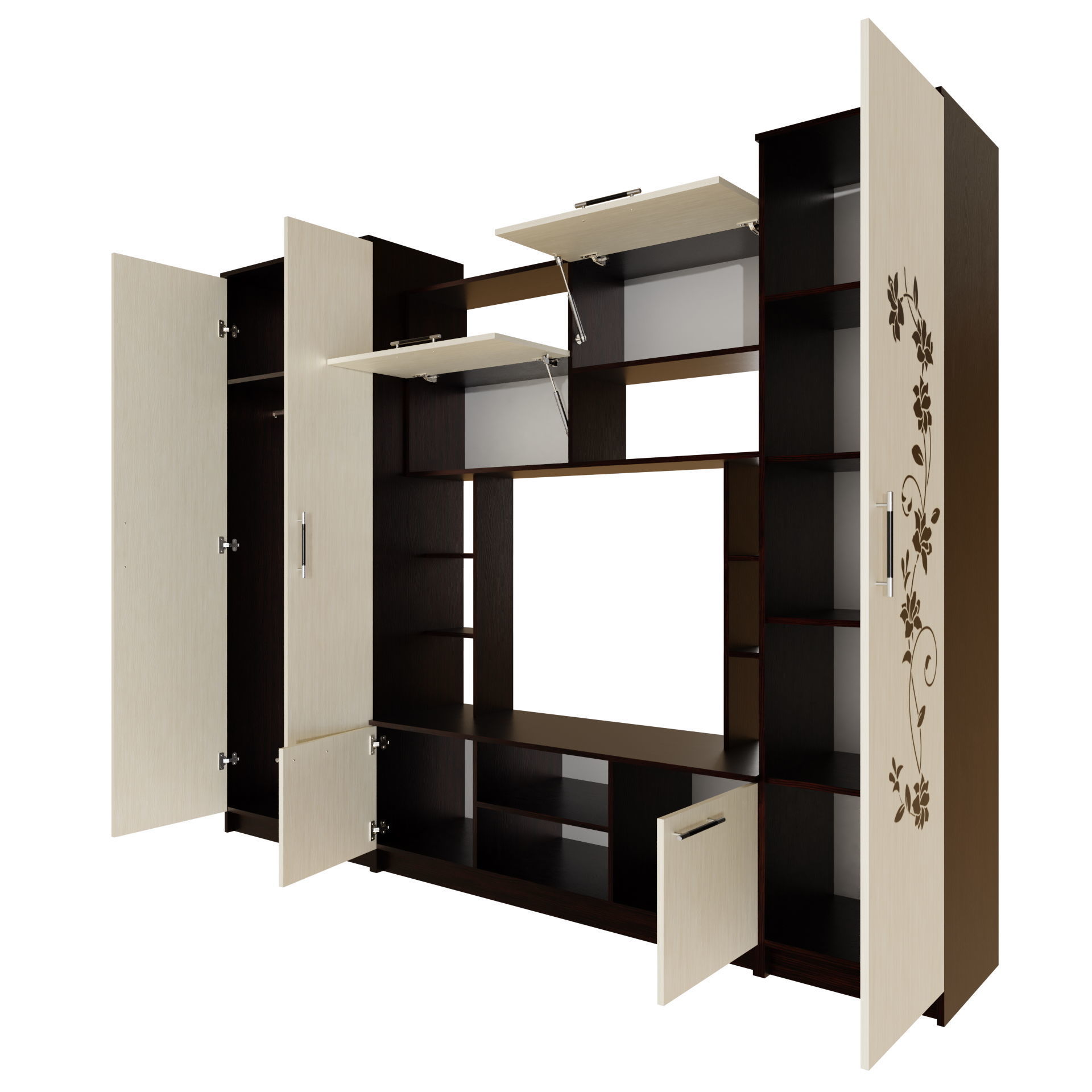 Venera living room wardrobe PBR free 3D model | CGTrader