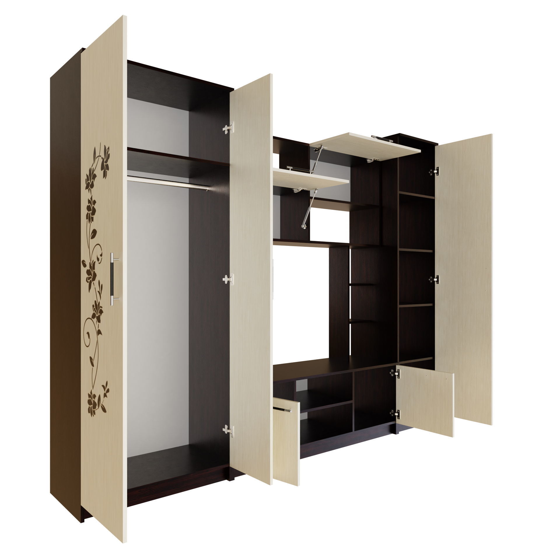 Venera living room wardrobe PBR free 3D model | CGTrader