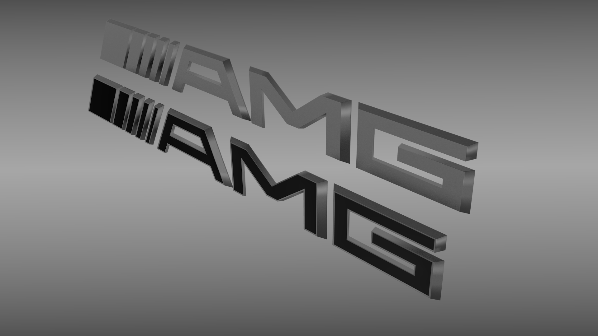 AMG logo set 3D model | CGTrader