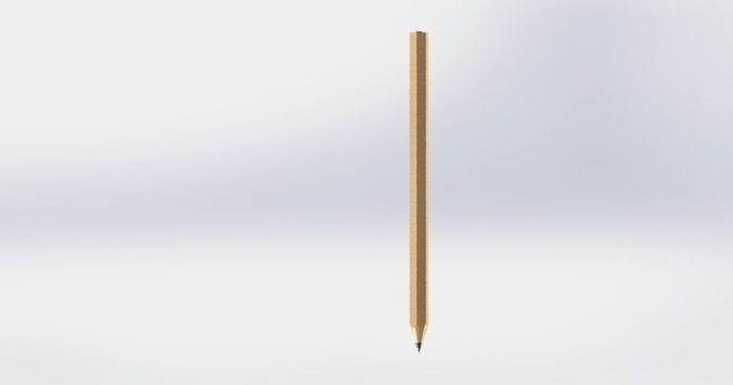 PENCIL MADE OF WOOD 3D model 3D printable | CGTrader
