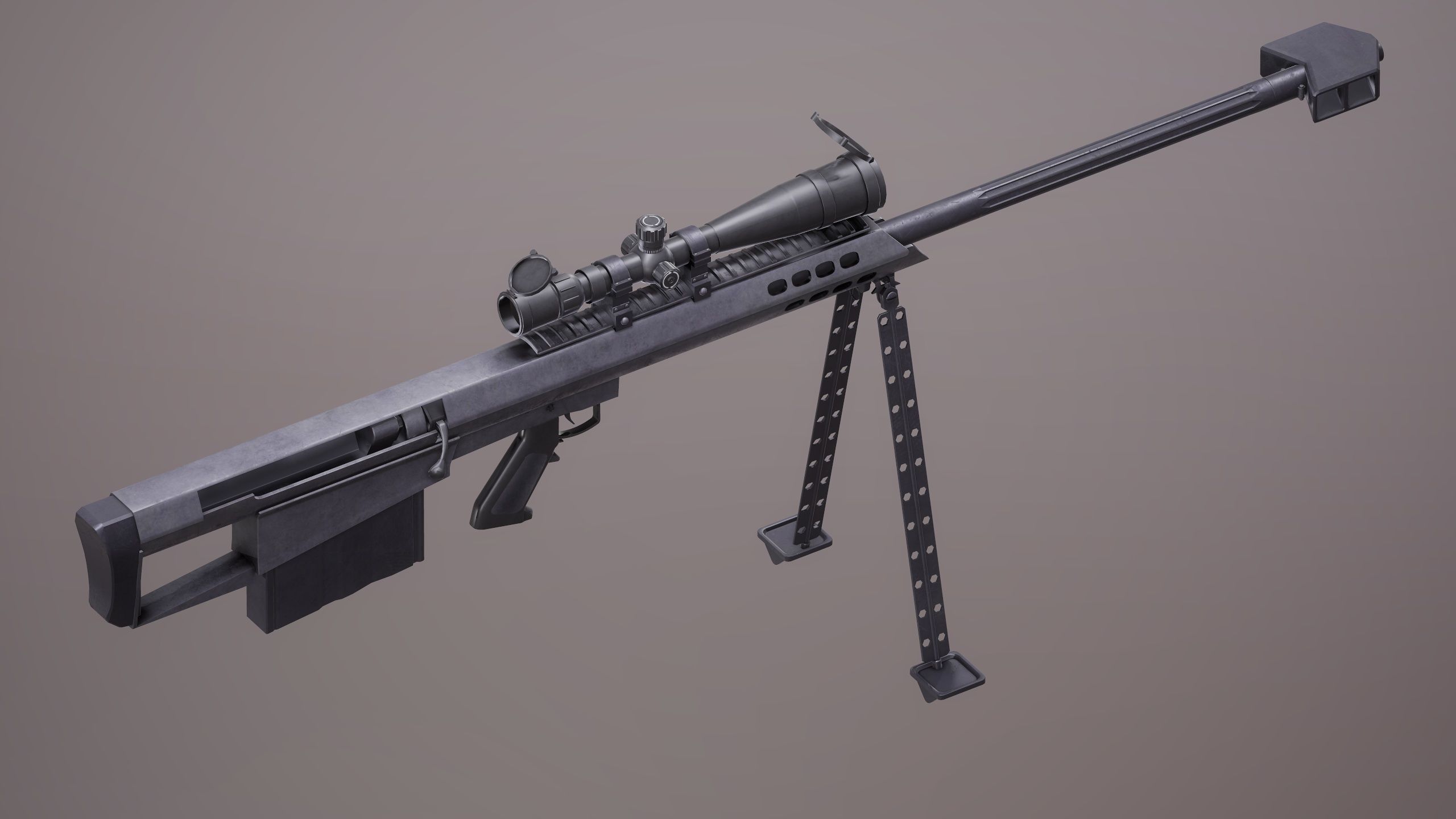 3D model Barrett M95 Rigged PBR VR / AR / low-poly | CGTrader