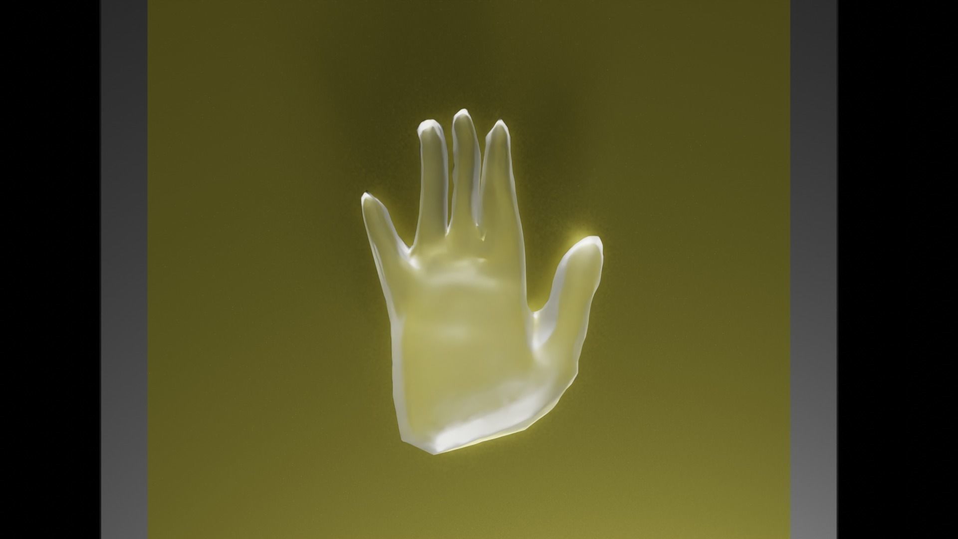 frozen hand sculpt 3D model rigged | CGTrader