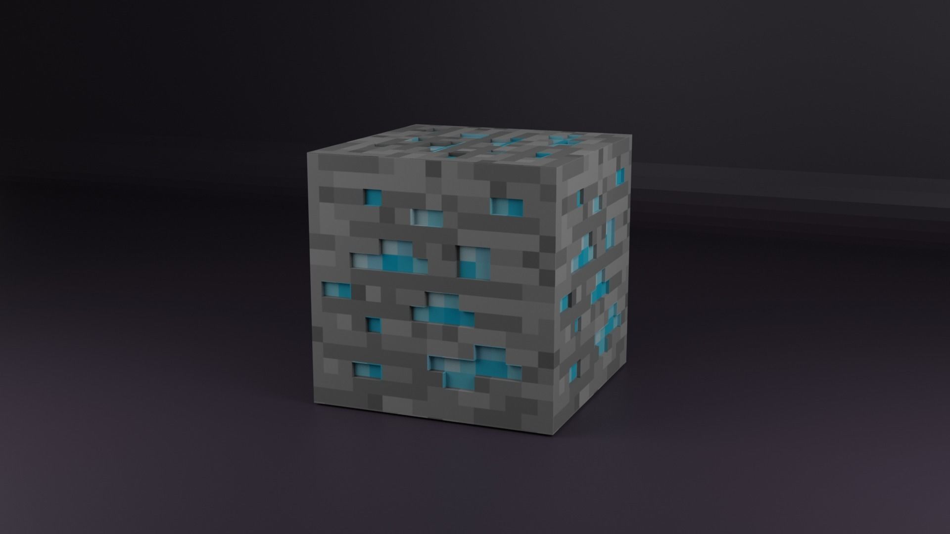 Minecraft Diamond Ore block textured 3D model | CGTrader