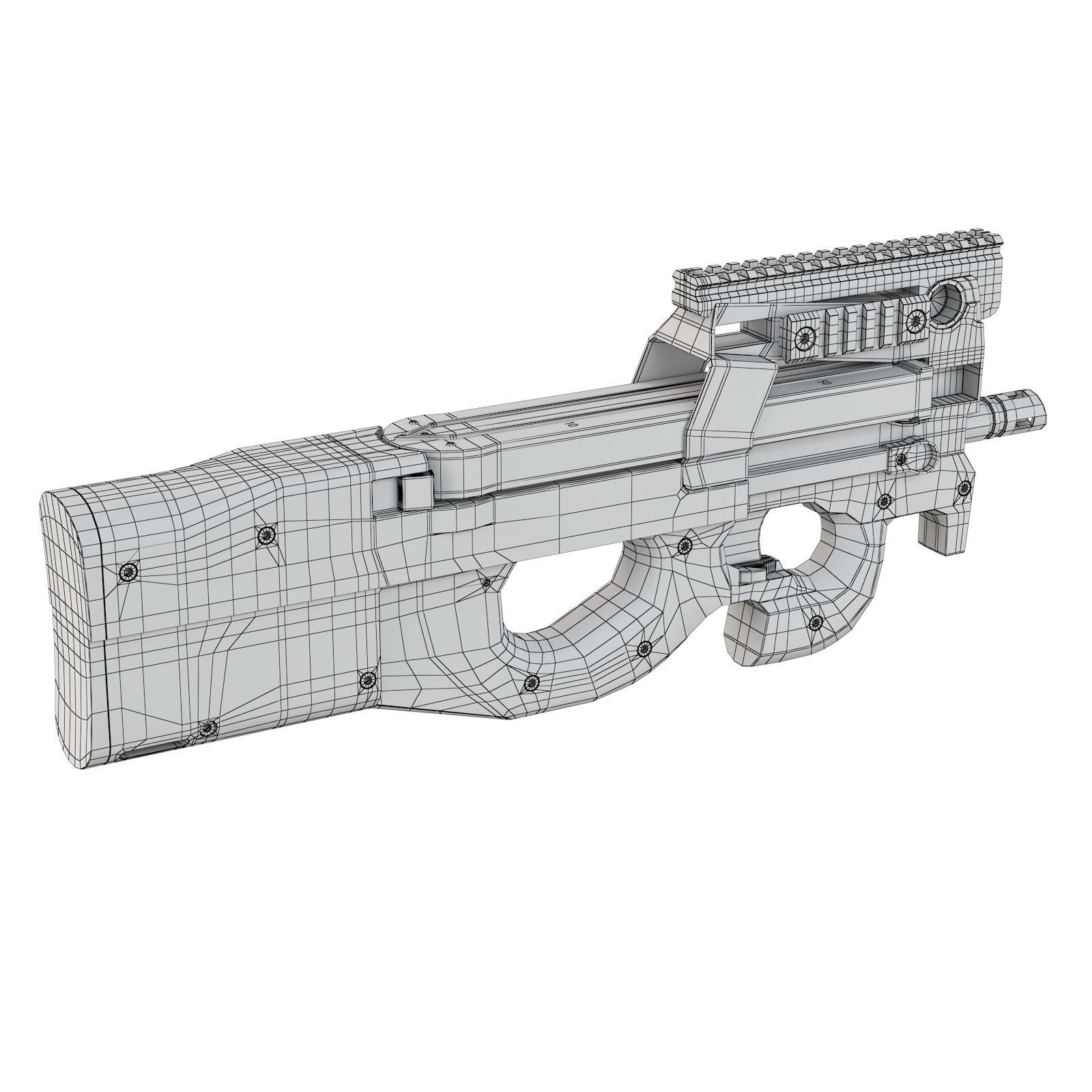 Submachine gun FN P90 3D model | CGTrader
