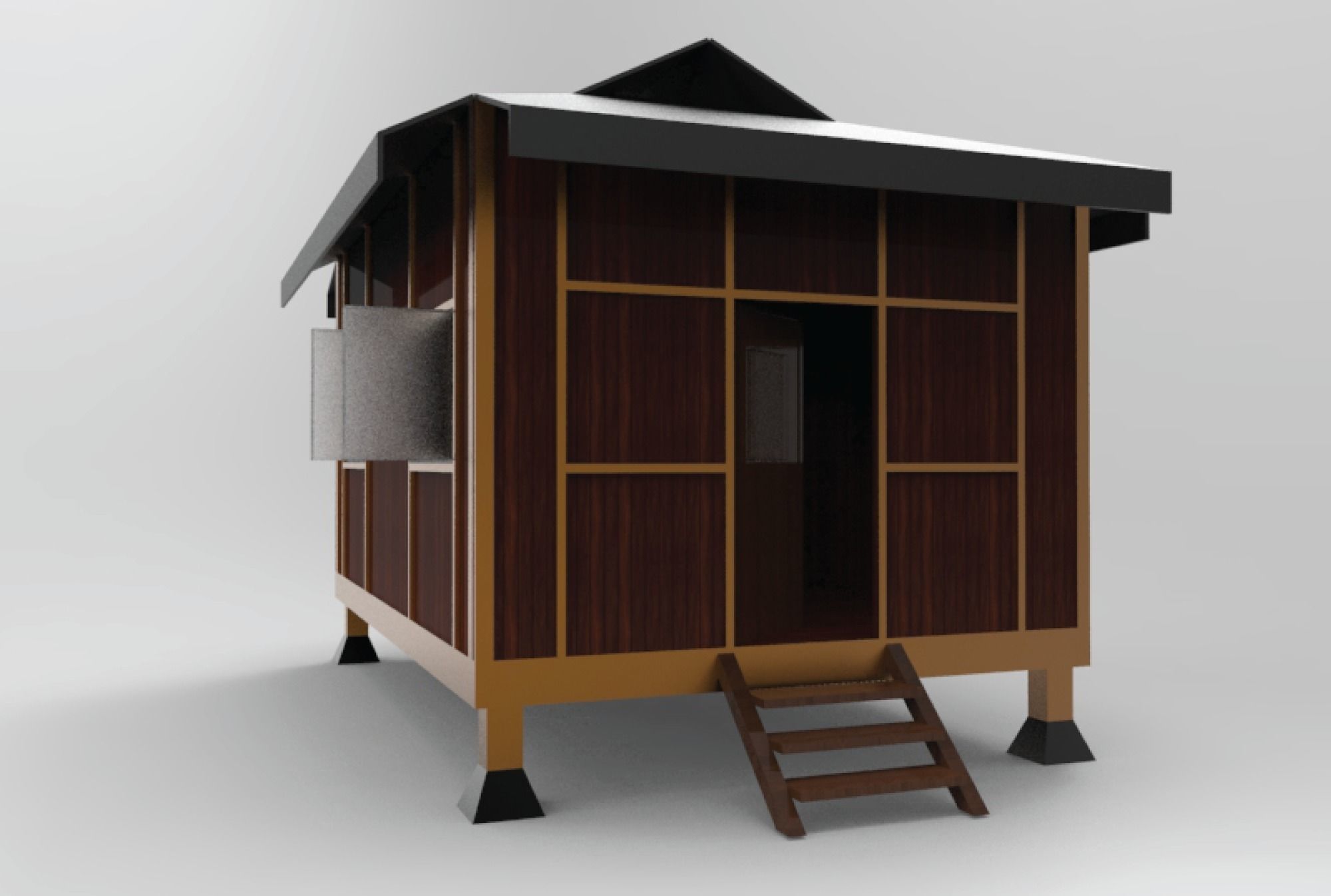 3D model 3D Shelter Rumah Melayu Limas VR / AR / low-poly | CGTrader