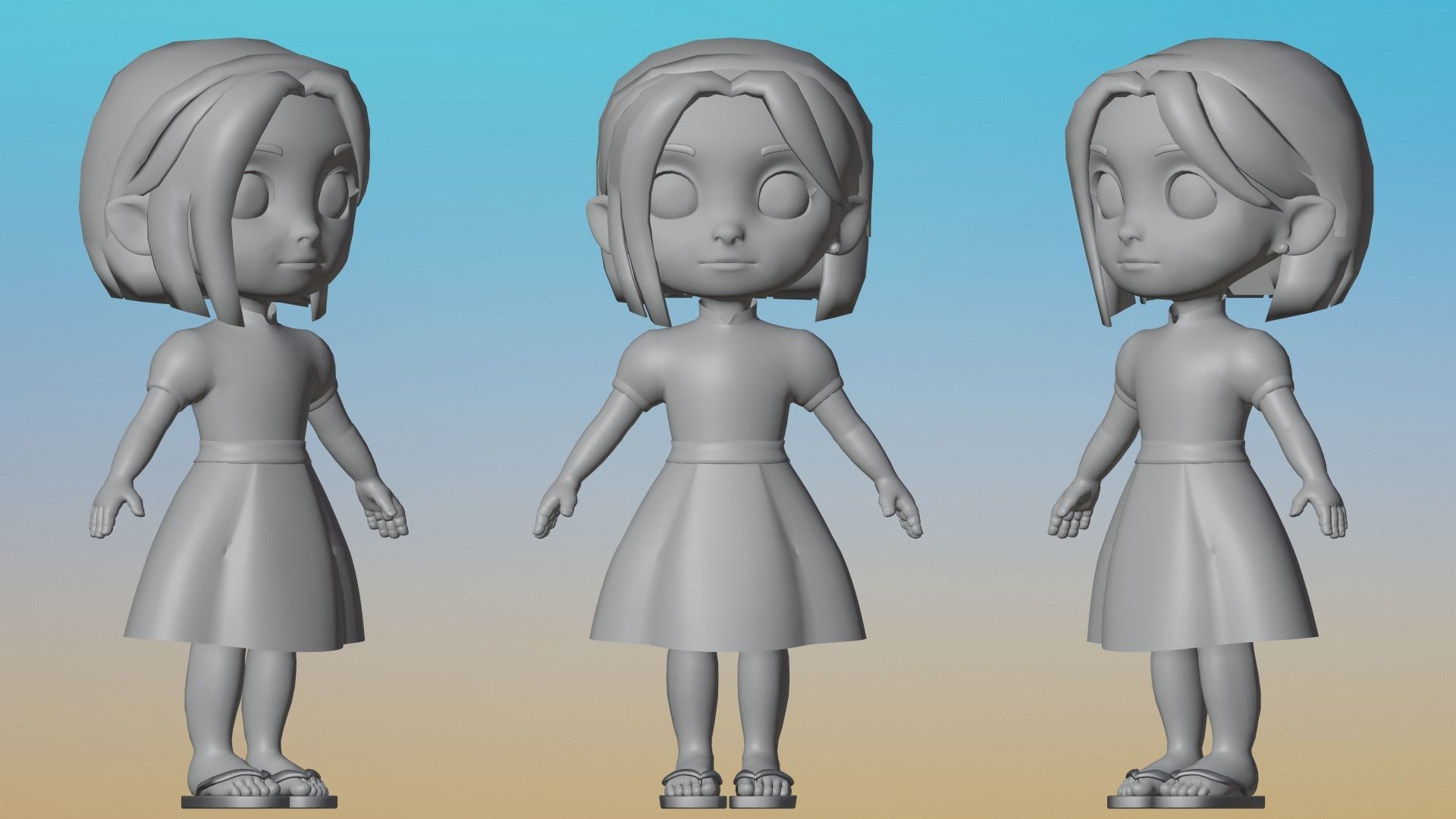 3D model Mini Cartoon Character VR / AR / low-poly | CGTrader