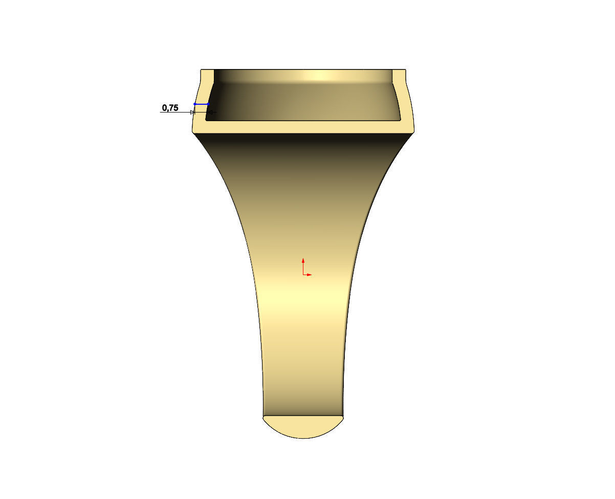 Hollow 12mm round top signet ring blanks 3D model 3D printable | CGTrader