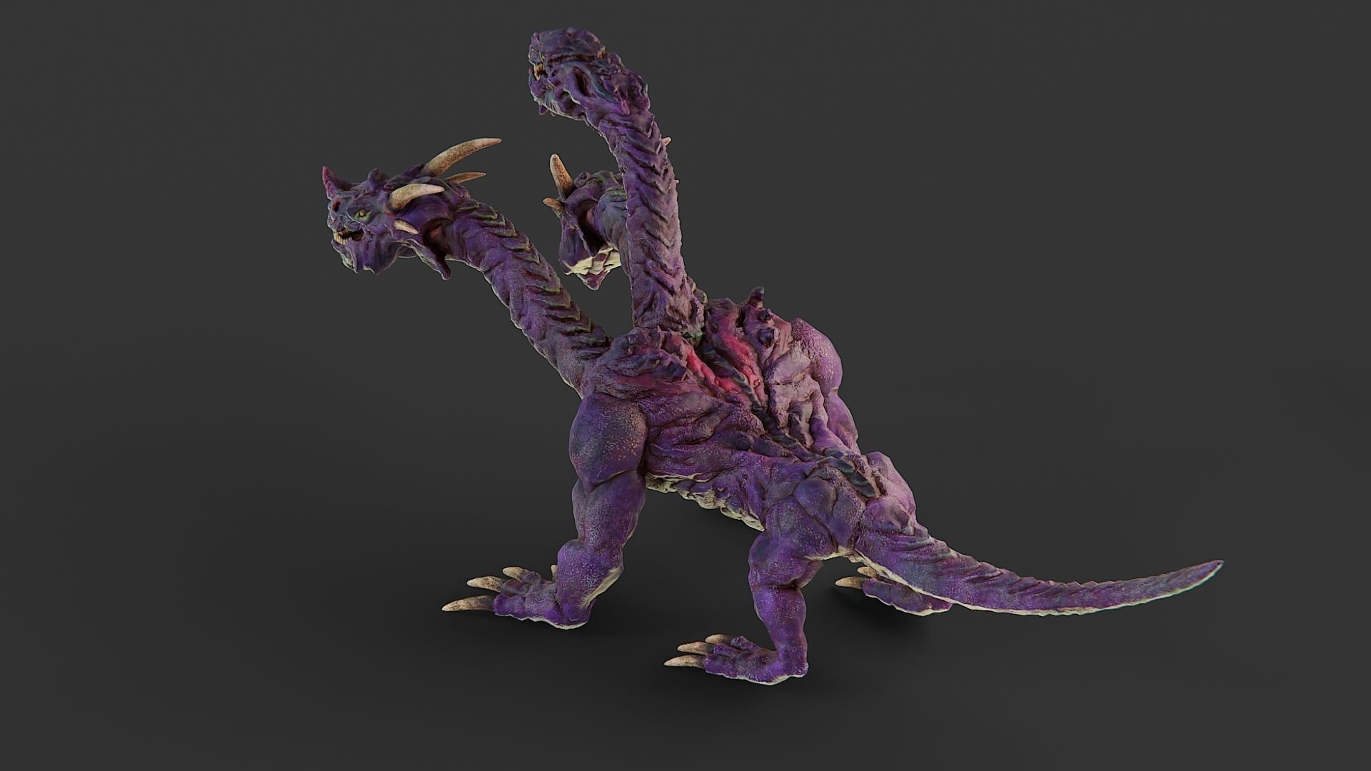 3D model Fantasy hydra creature mythological character VR / AR / low ...