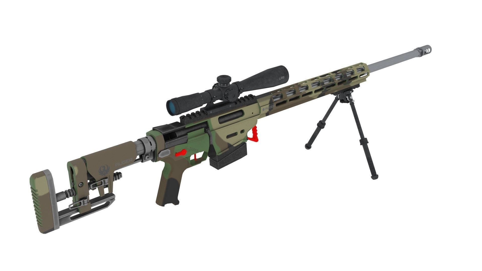3D model Auger Precision Rifle VR / AR / low-poly | CGTrader