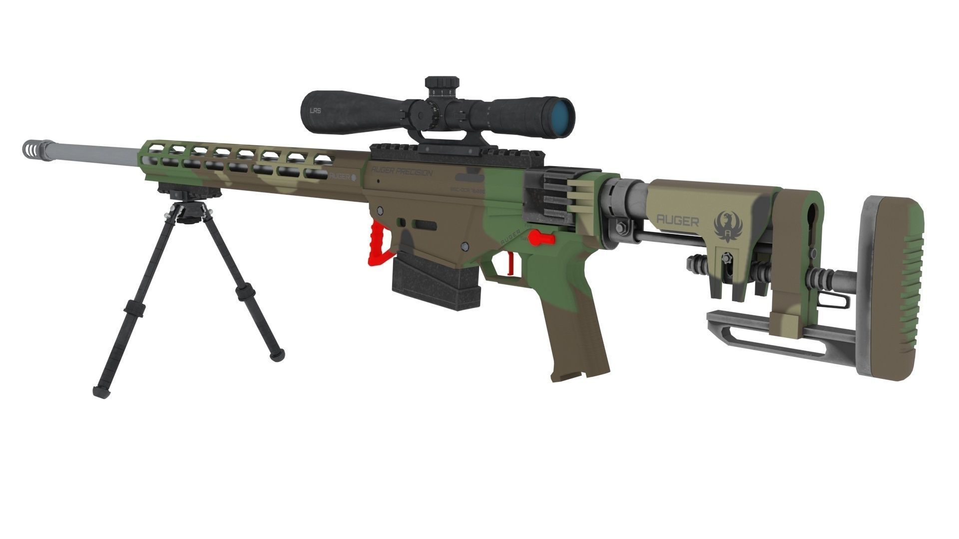 3D model Auger Precision Rifle VR / AR / low-poly | CGTrader