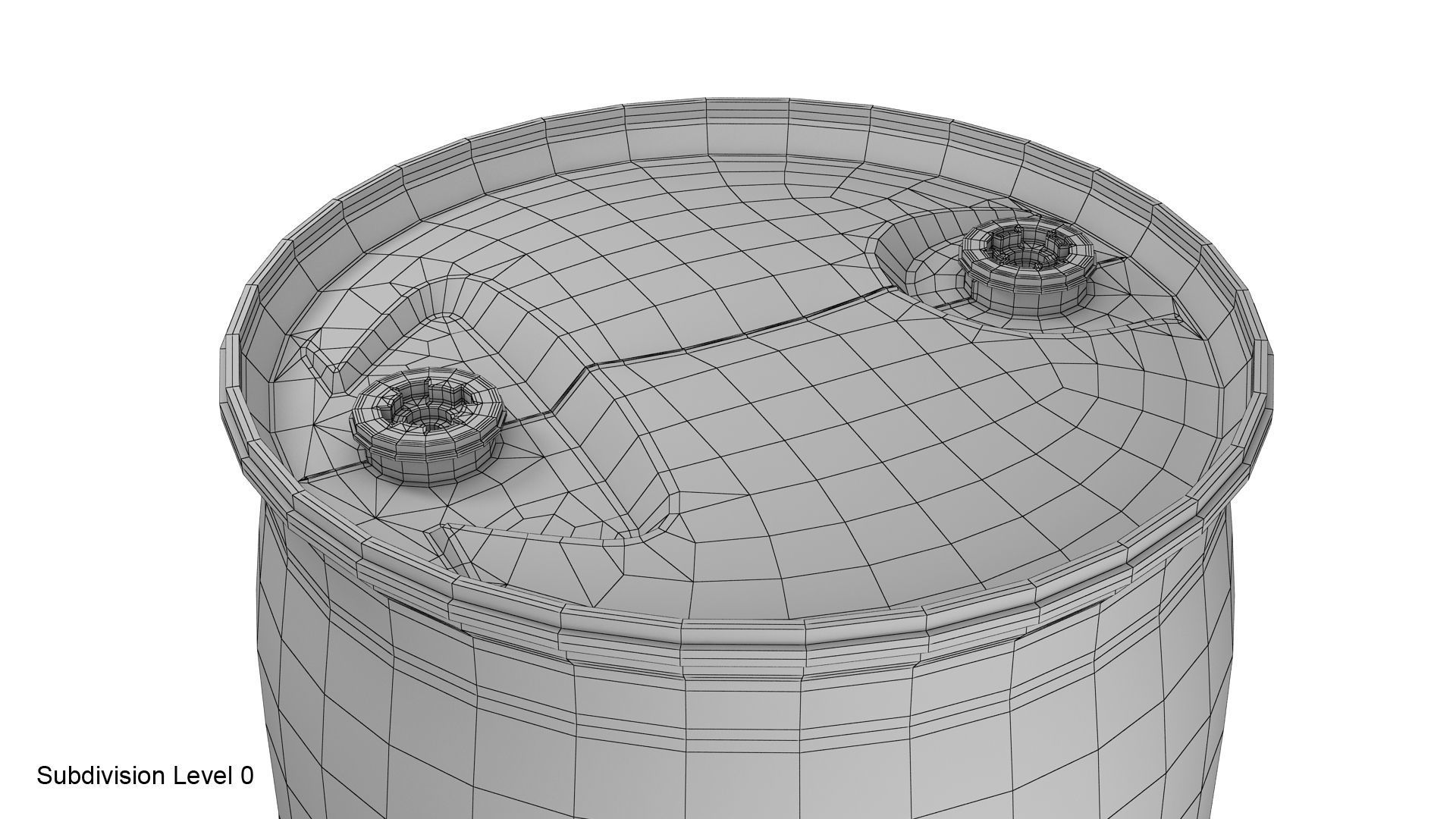 Plastic barrel 2 fittings 3D model | CGTrader