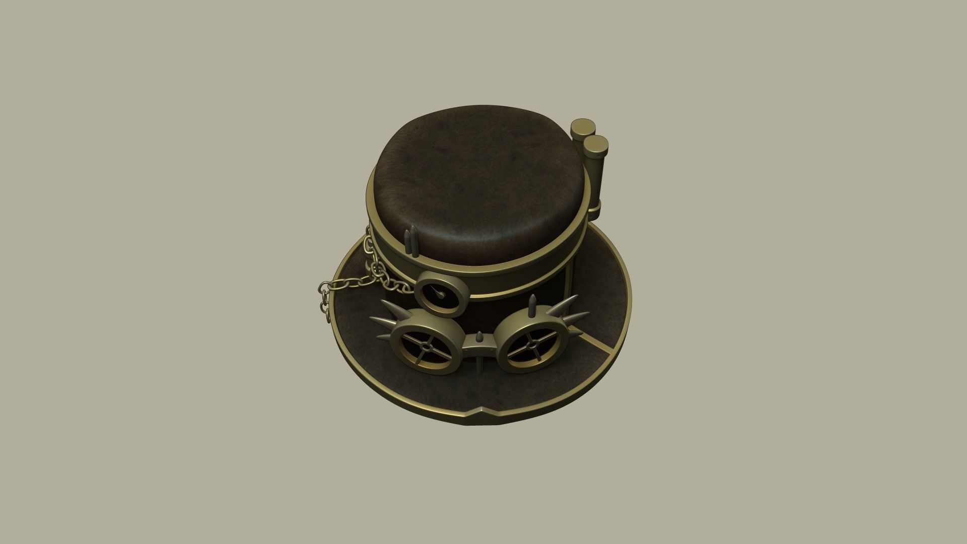 3D model Steampunk Goggles Hat - Character Design VR / AR / low-poly ...