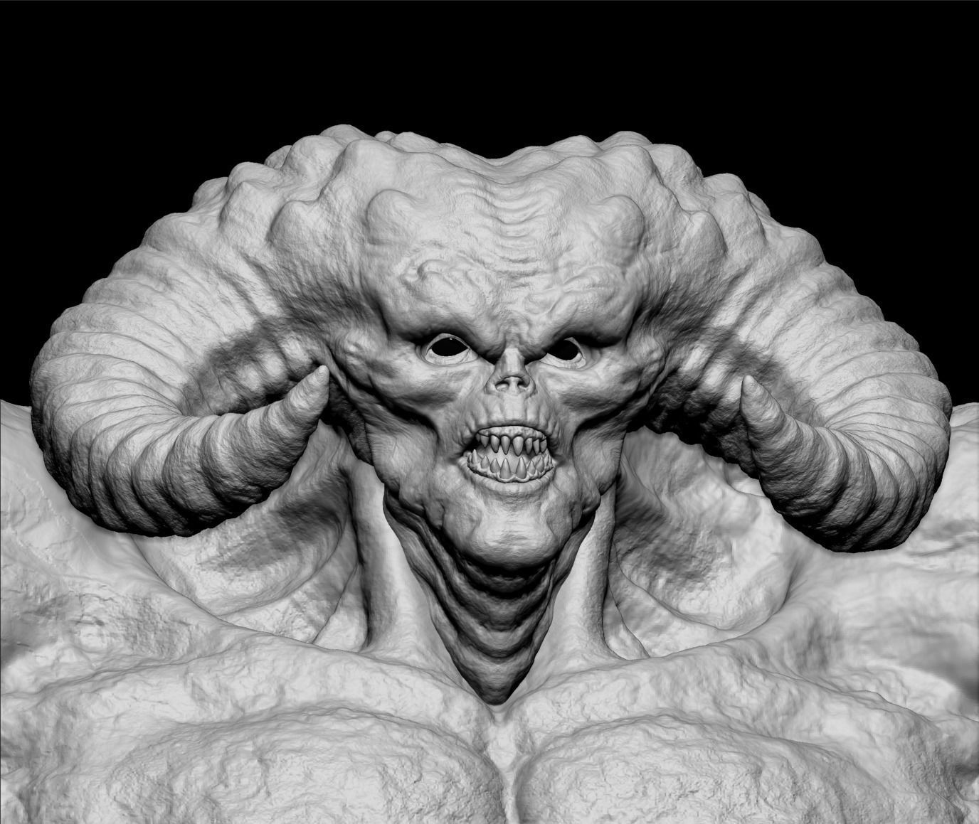 demonic creature zbrush high poly model 3D model | CGTrader