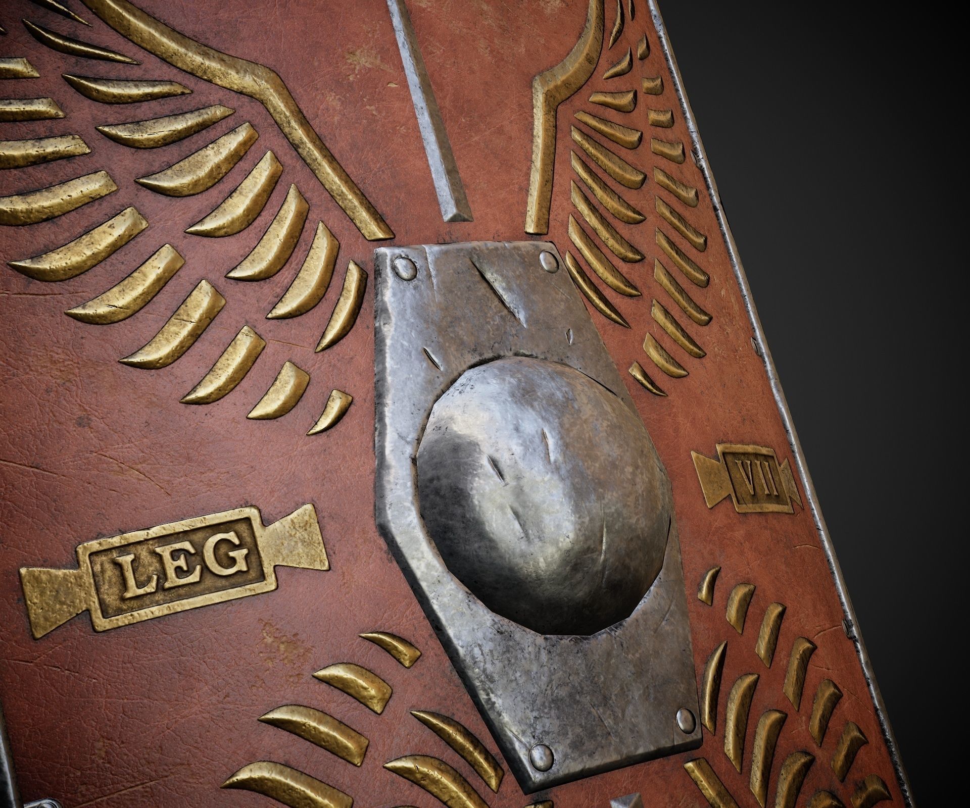 3D model Roman shield Scutum 2 VR / AR / low-poly | CGTrader