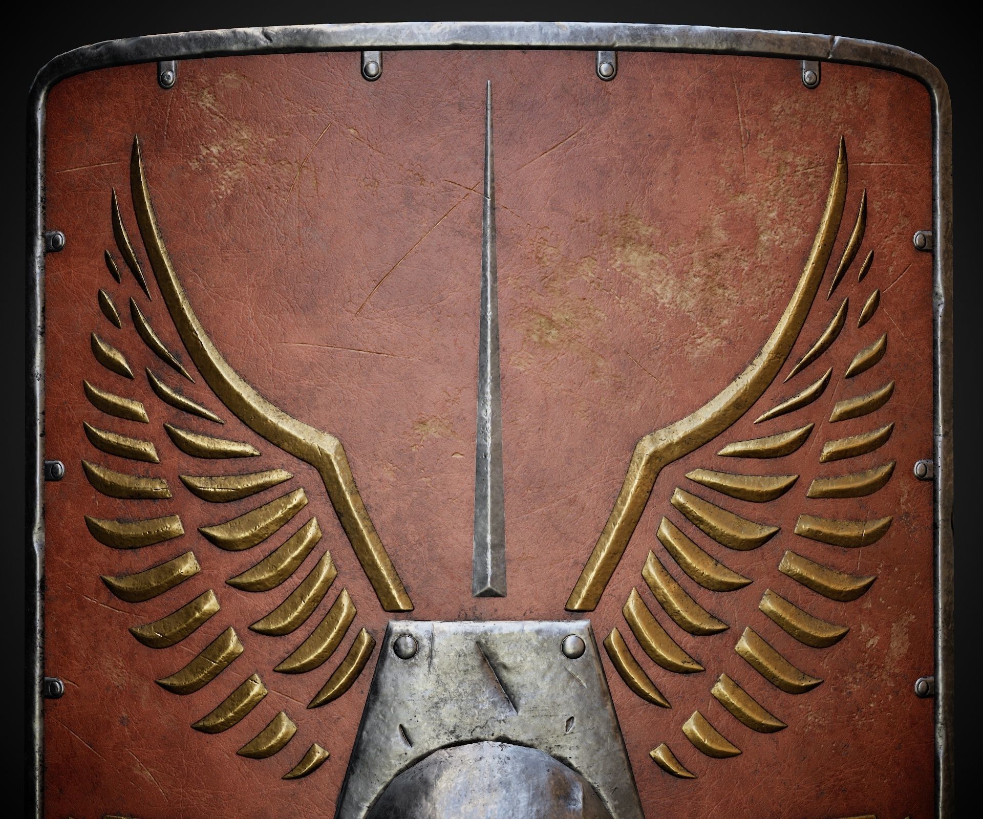 3D model Roman shield Scutum 2 VR / AR / low-poly | CGTrader