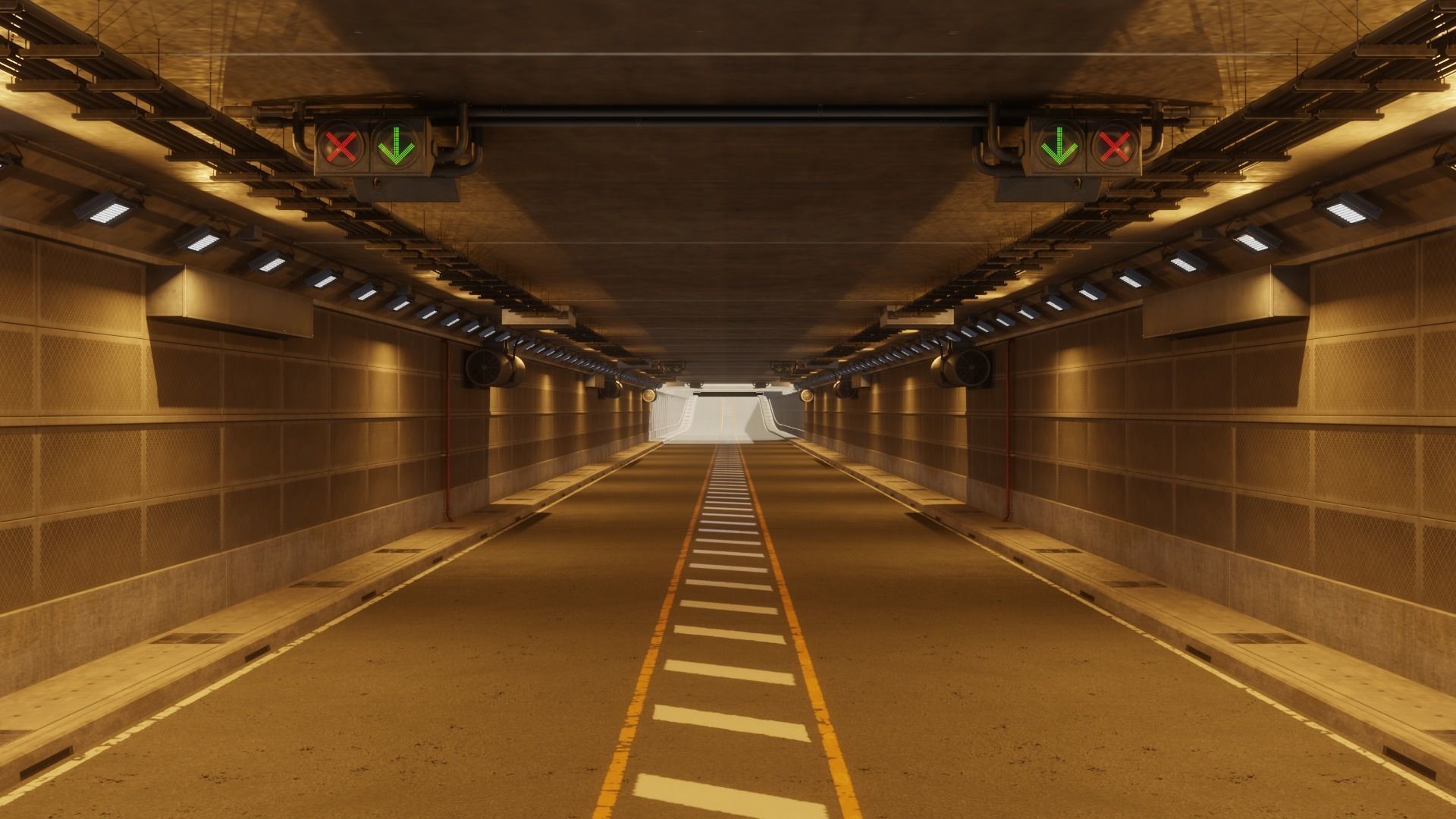 Modular Road Tunnel Assets 3D model | CGTrader