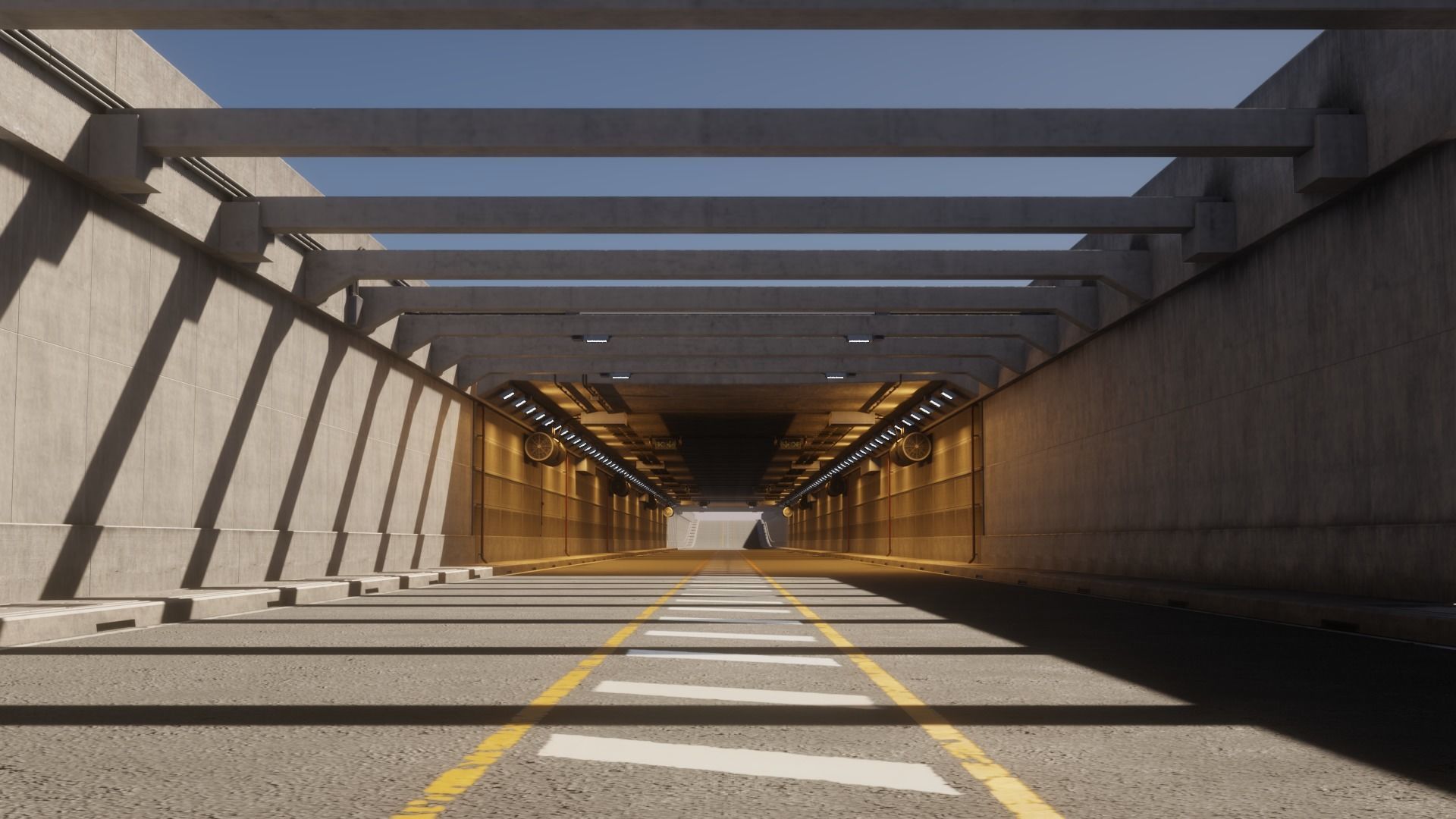 Modular Road Tunnel Assets 3D model | CGTrader