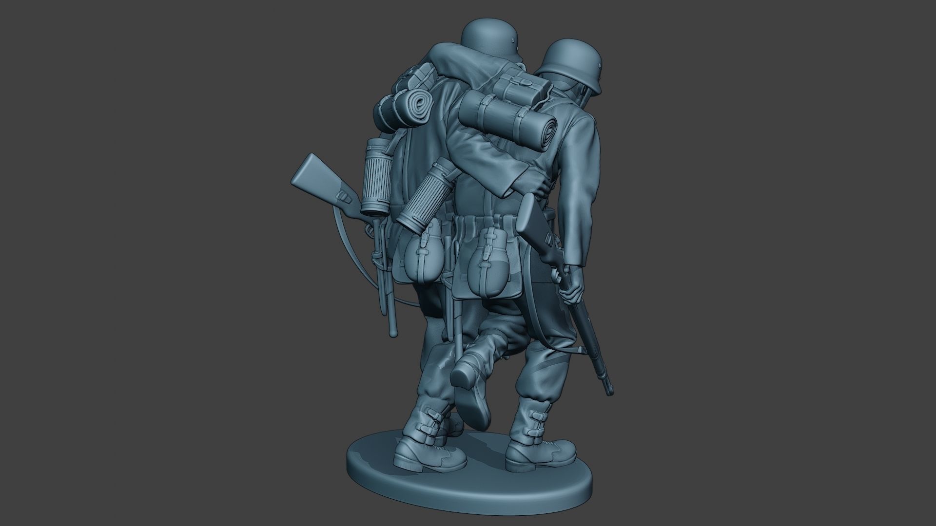 German soldier ww2 help wounded G5 3D model 3D printable | CGTrader