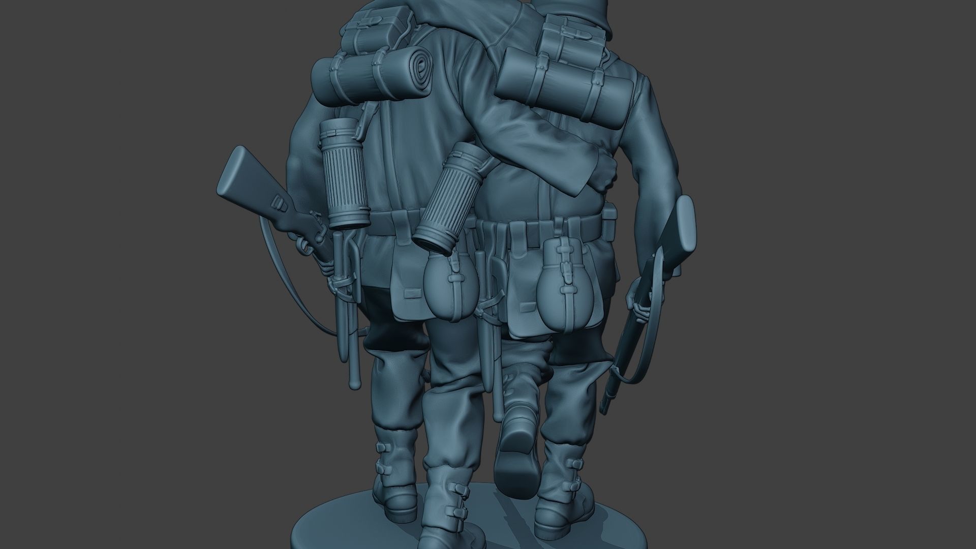 German soldier ww2 help wounded G5 3D model 3D printable | CGTrader