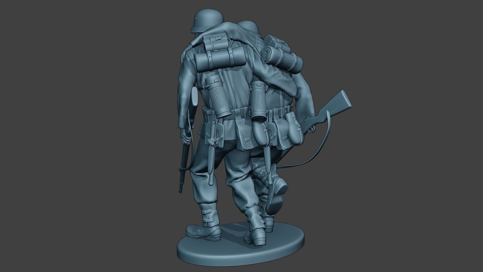 German soldier ww2 help wounded G5 3D model 3D printable | CGTrader