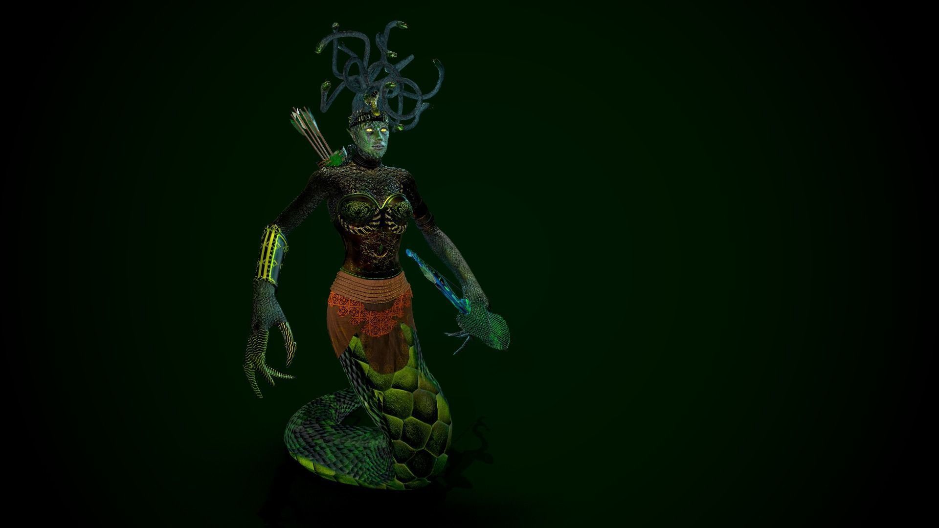 3D model Medusa archer VR / AR / low-poly | CGTrader
