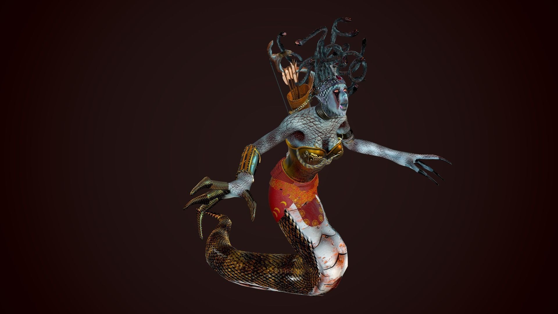 3D model Medusa archer VR / AR / low-poly | CGTrader