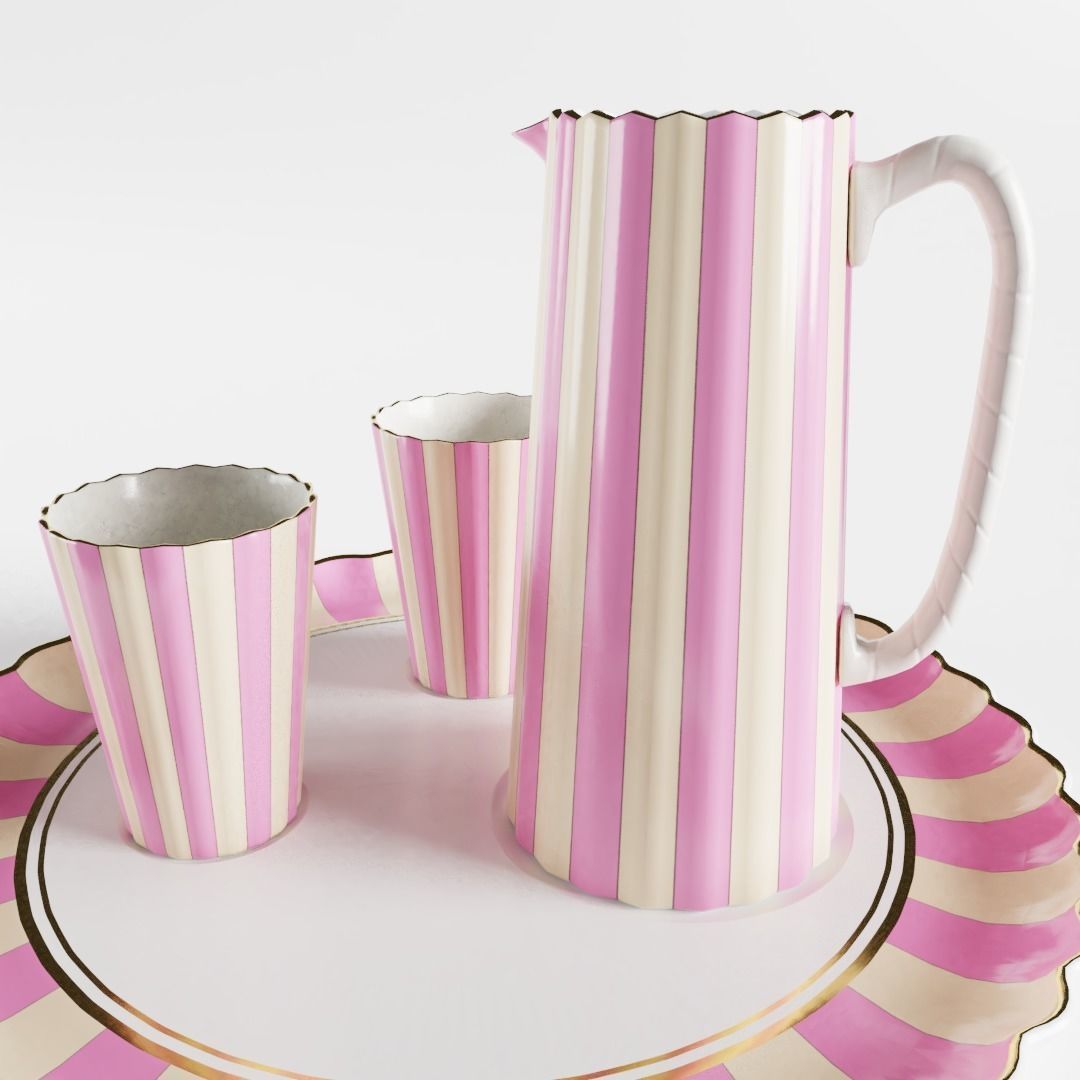 Antique Lemonade Set 3D model | CGTrader