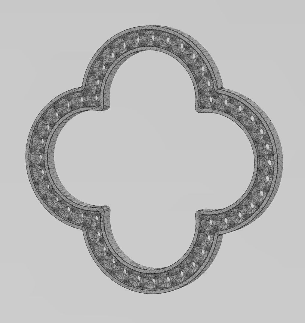 Diamond quatrefoil ornament pendant and charm 3D model 3D printable ...