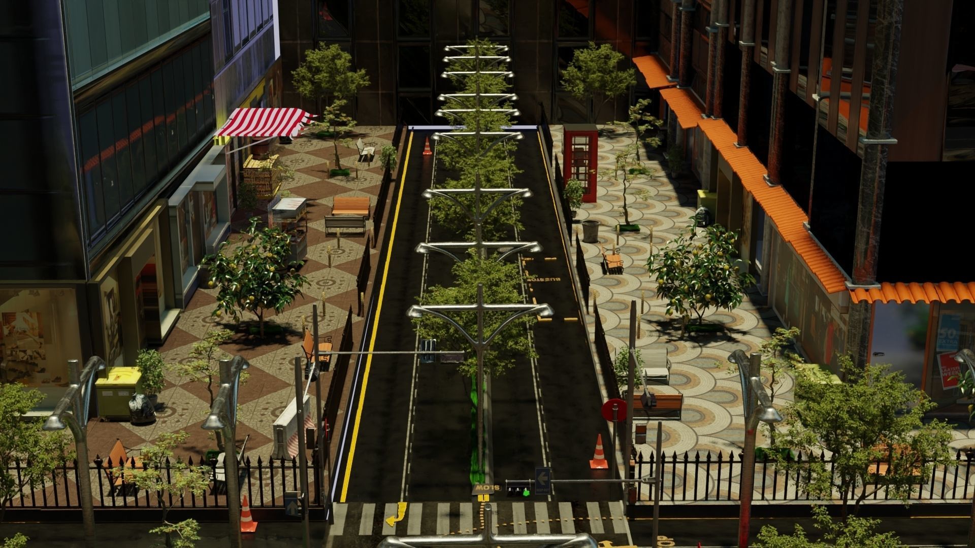Fusion city street 3D model | CGTrader
