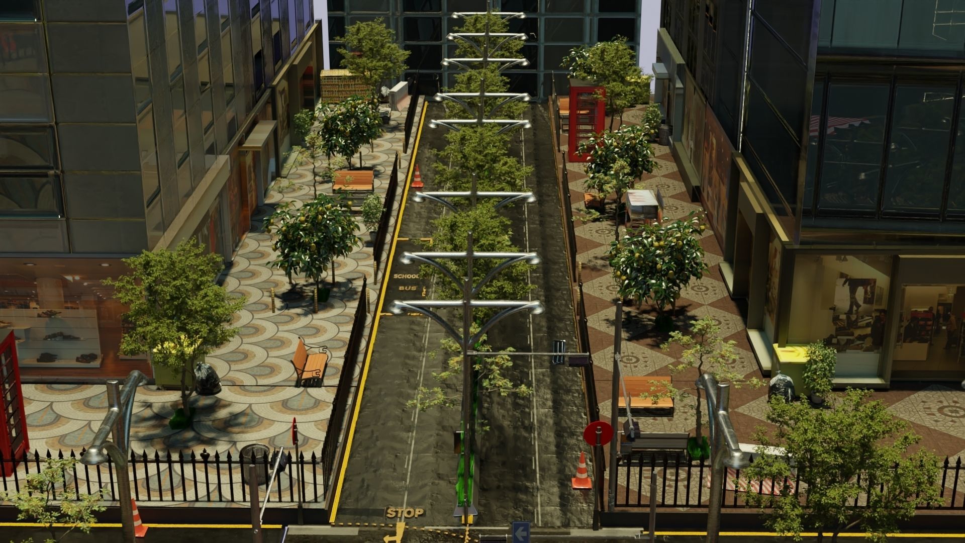 Fusion city street 3D model | CGTrader