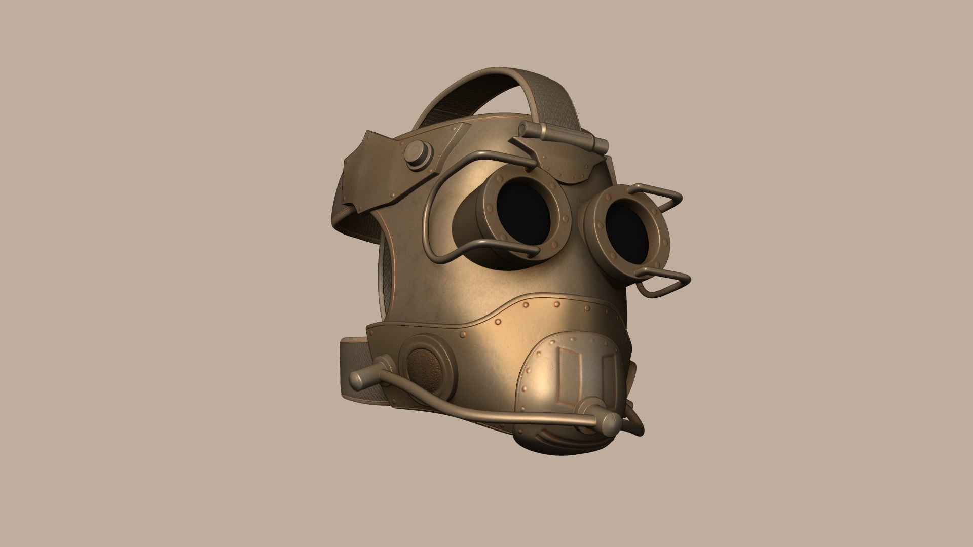 3D model Steampunk Mask - Sci-Fi Character Design VR / AR / low-poly ...