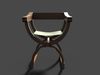 Roman Curule seat chair 3D model 3D printable | CGTrader