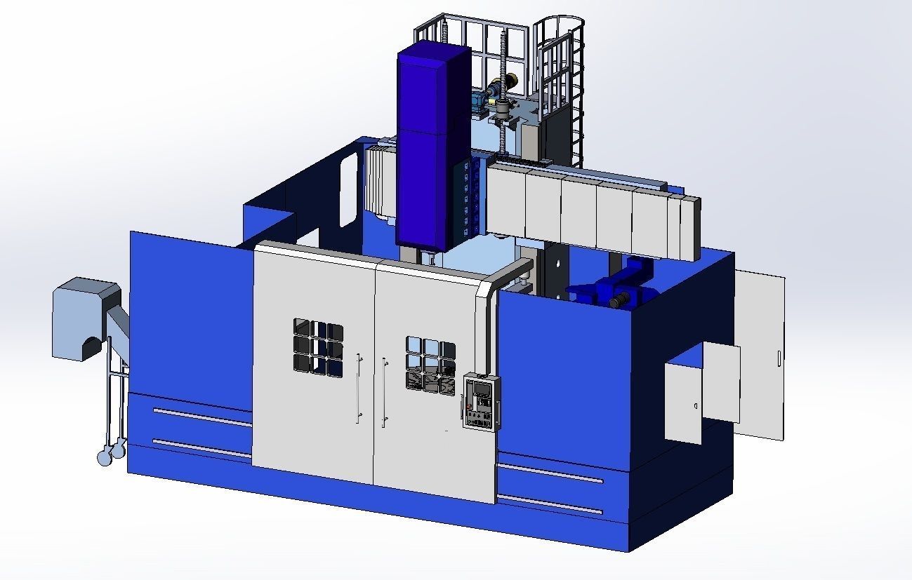 Vertical Turning Machine VTC2000 3D model | CGTrader