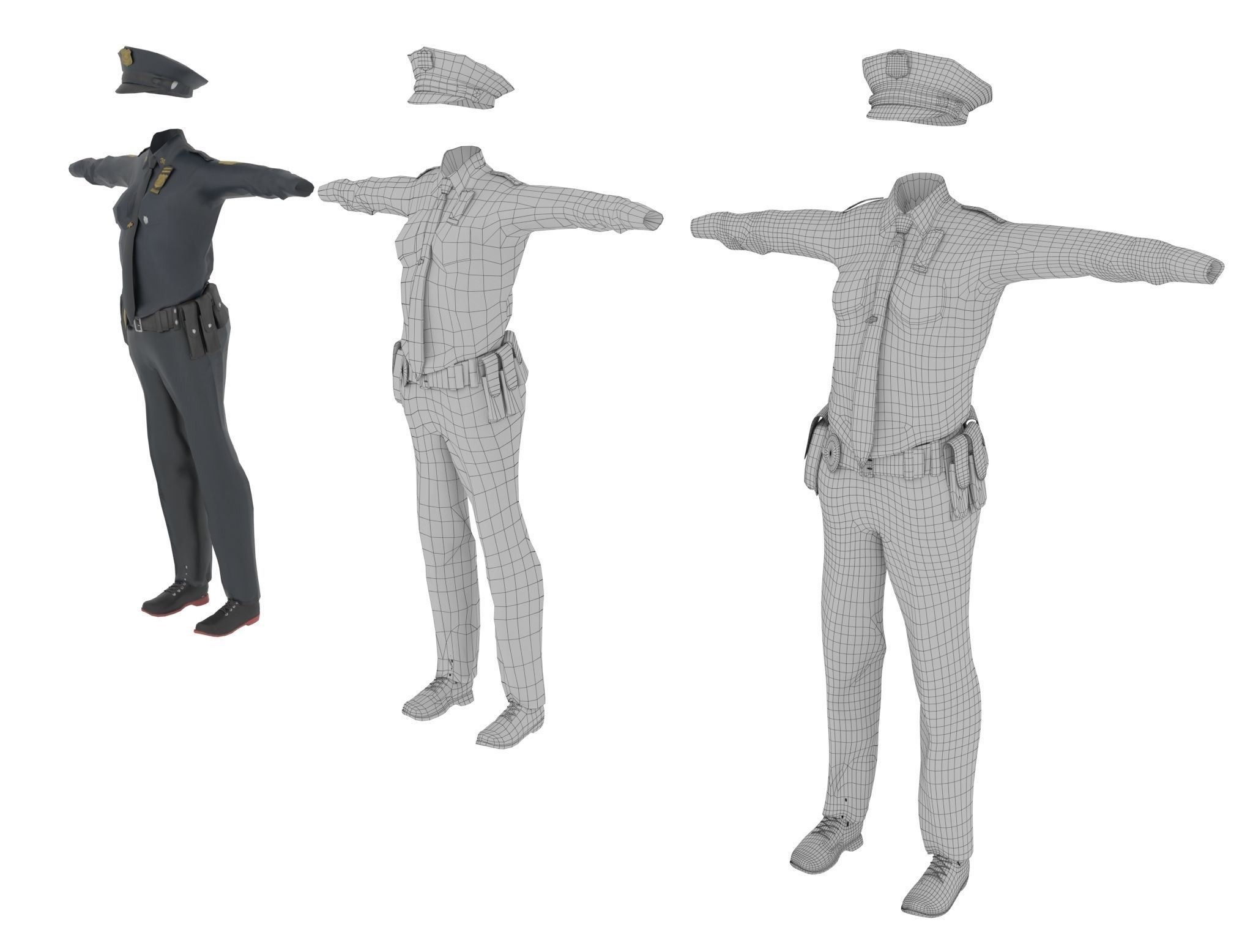 Police Uniform 3D model | CGTrader