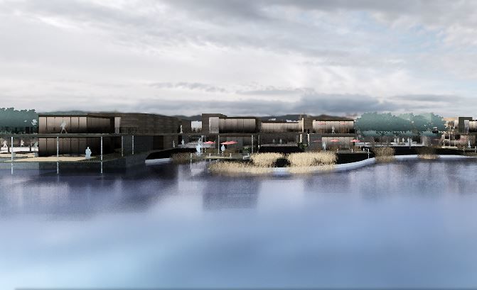 Waterfront Commercial Complex 3D model | CGTrader